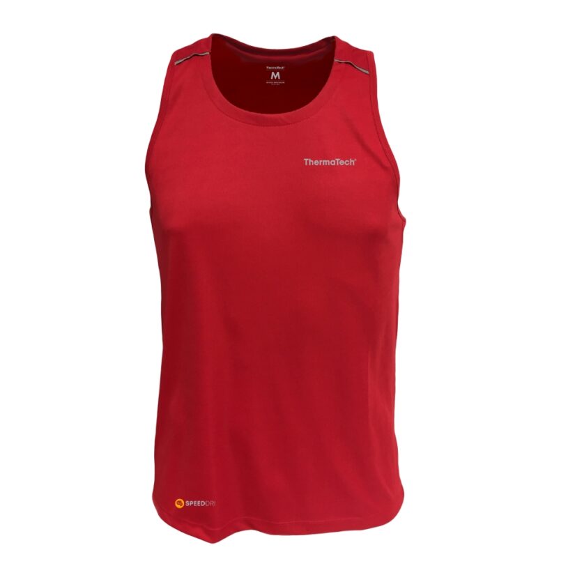 Mens Performance Training Singlet Red - Thermatech New Zealand