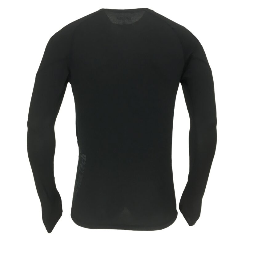 Mens Long Sleeve Crew Baselayer Black - Thermatech New Zealand