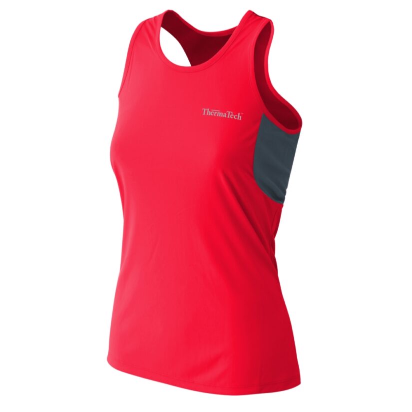 Womens Training Singlet Red/Char - Thermatech New Zealand